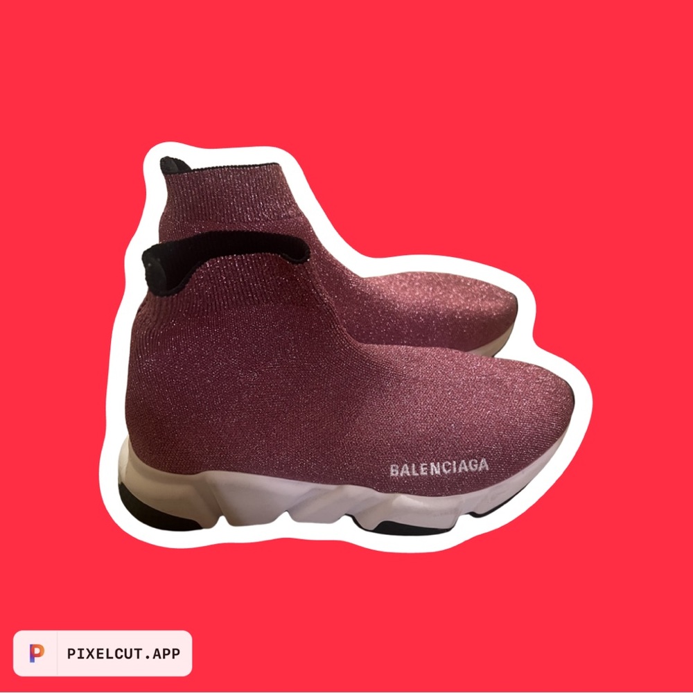 Pink Sparkling Balenciaga Runners - Gem
